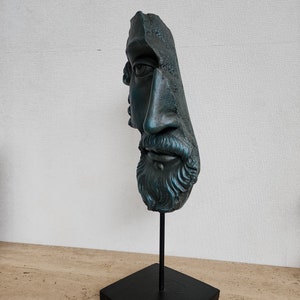 Half Face Zeus Figurine , Head of Zeus, God of Thunder, Zeus Figure ...