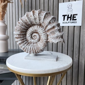 Large Sea Shell Sculpture, Sea Shell Statue, Conch Sculpture, Conch ...