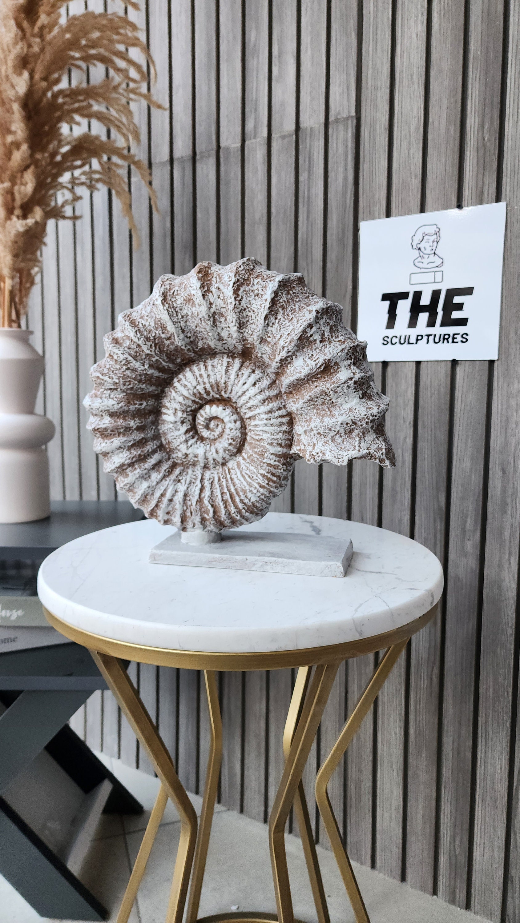 Large Sea Shell Sculpture, Sea Shell Statue, Conch Sculpture, Conch ...