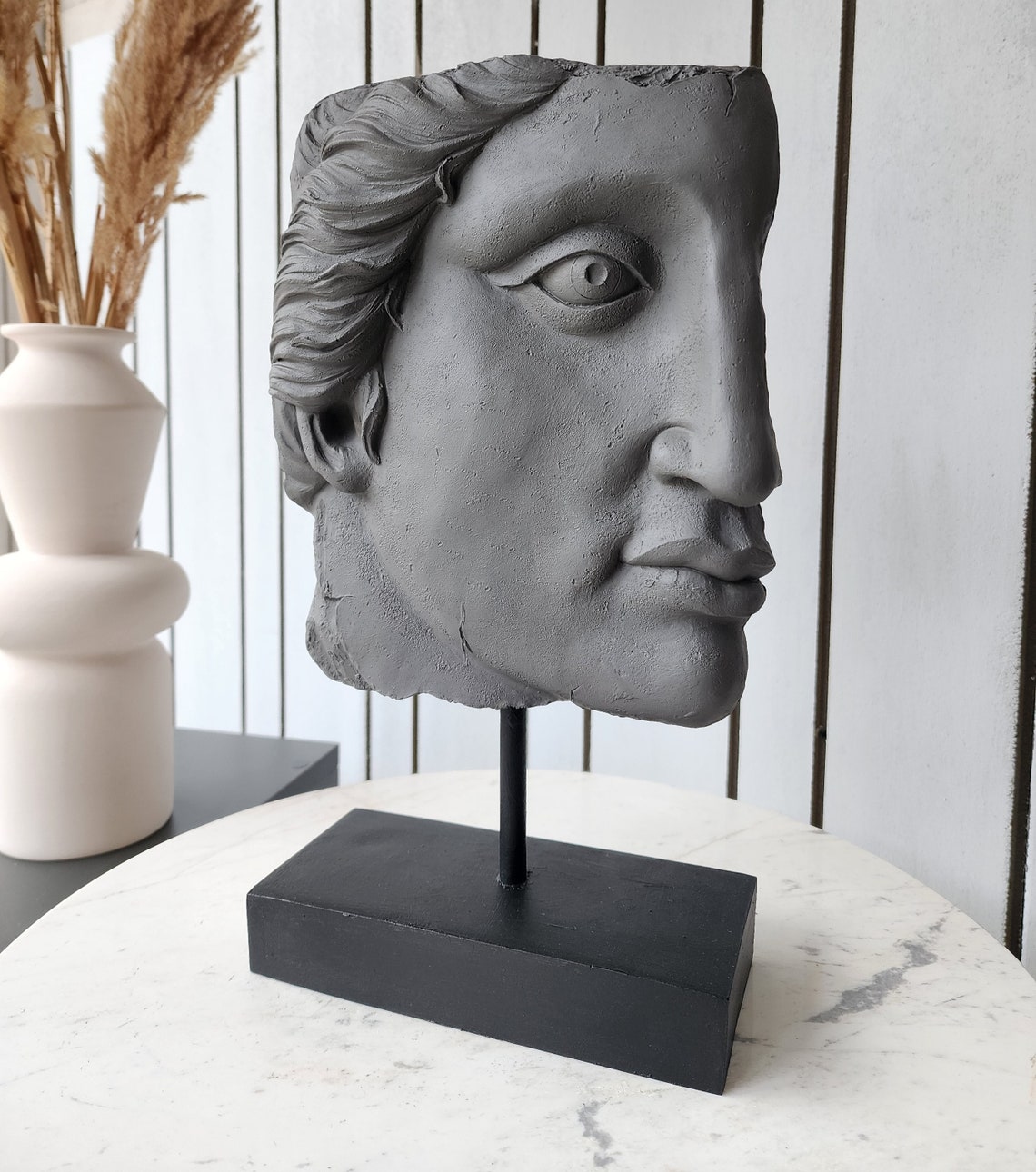 Ancient Greek Statue, Ancient Greek Half-face Statue, Greek Bust Statue ...