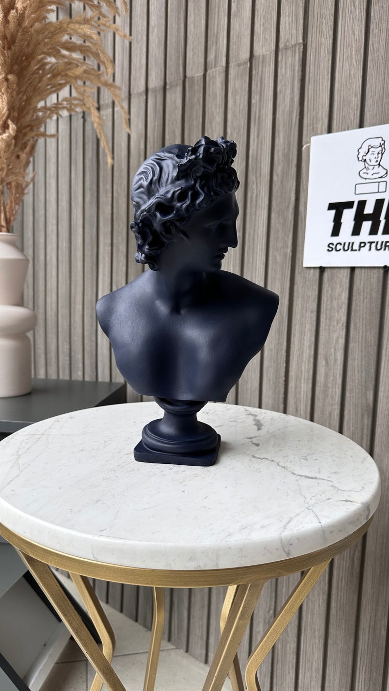 Apollo Bust Sculpture, Greek Roman Mythology God, Large Apollo ...