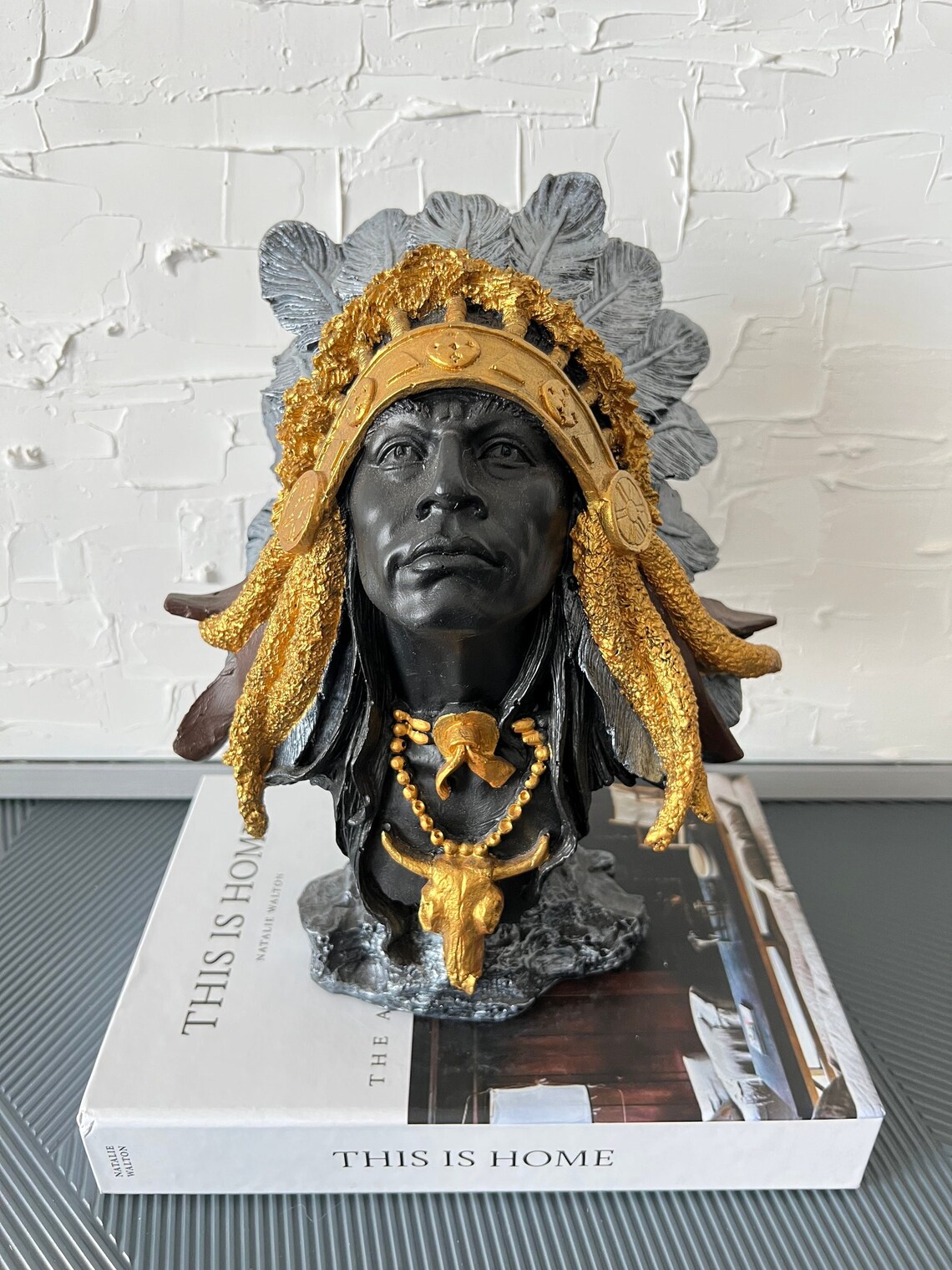 Native American Indian Chef Sculpture, Red Indian Statue, Indian Chef ...