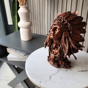 Native American Indian Chef Sculpture, Red Indian Statue, Indian Chef ...