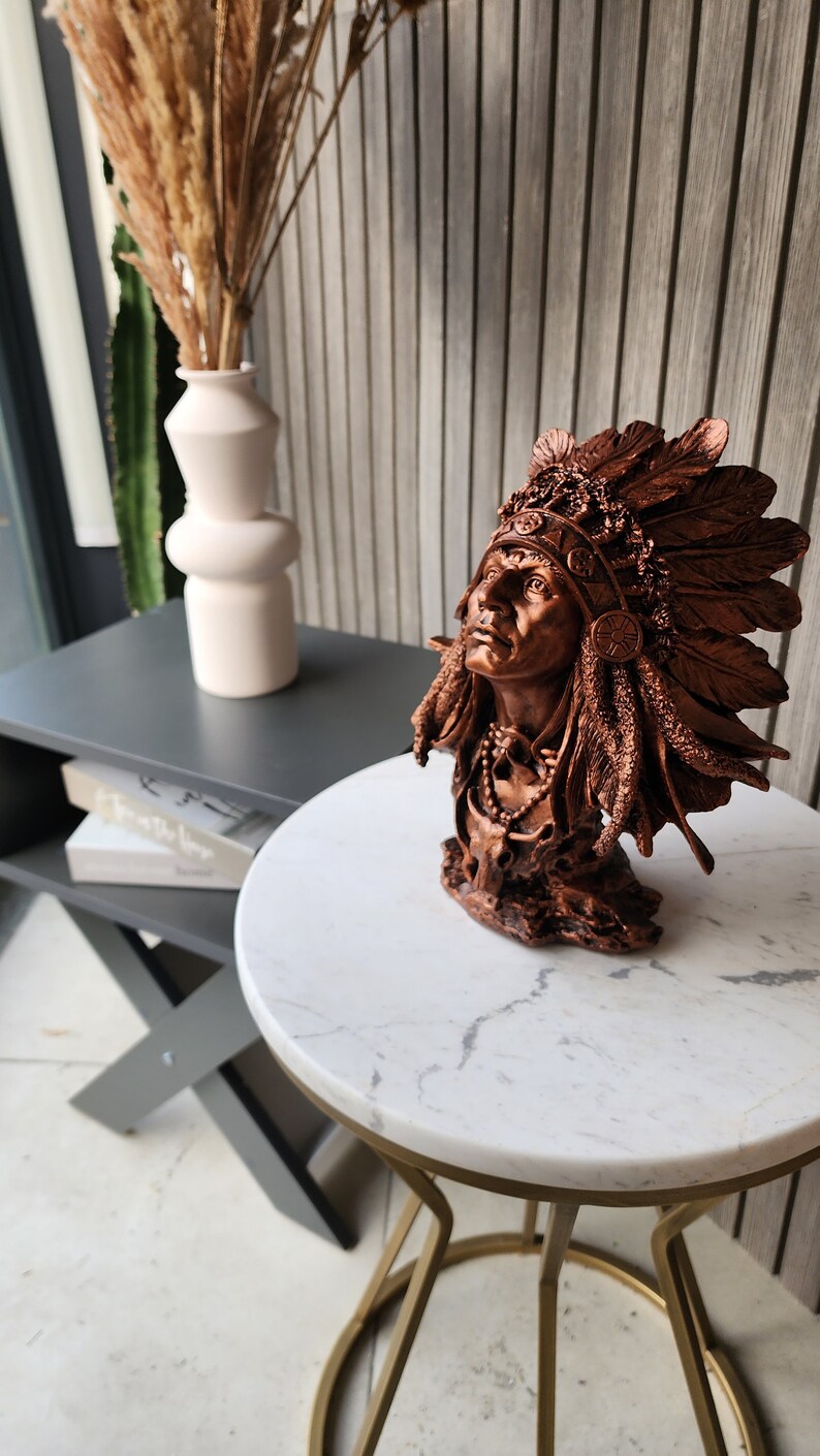 Native American Indian Chef Sculpture, Red Indian Statue, Indian Chef ...