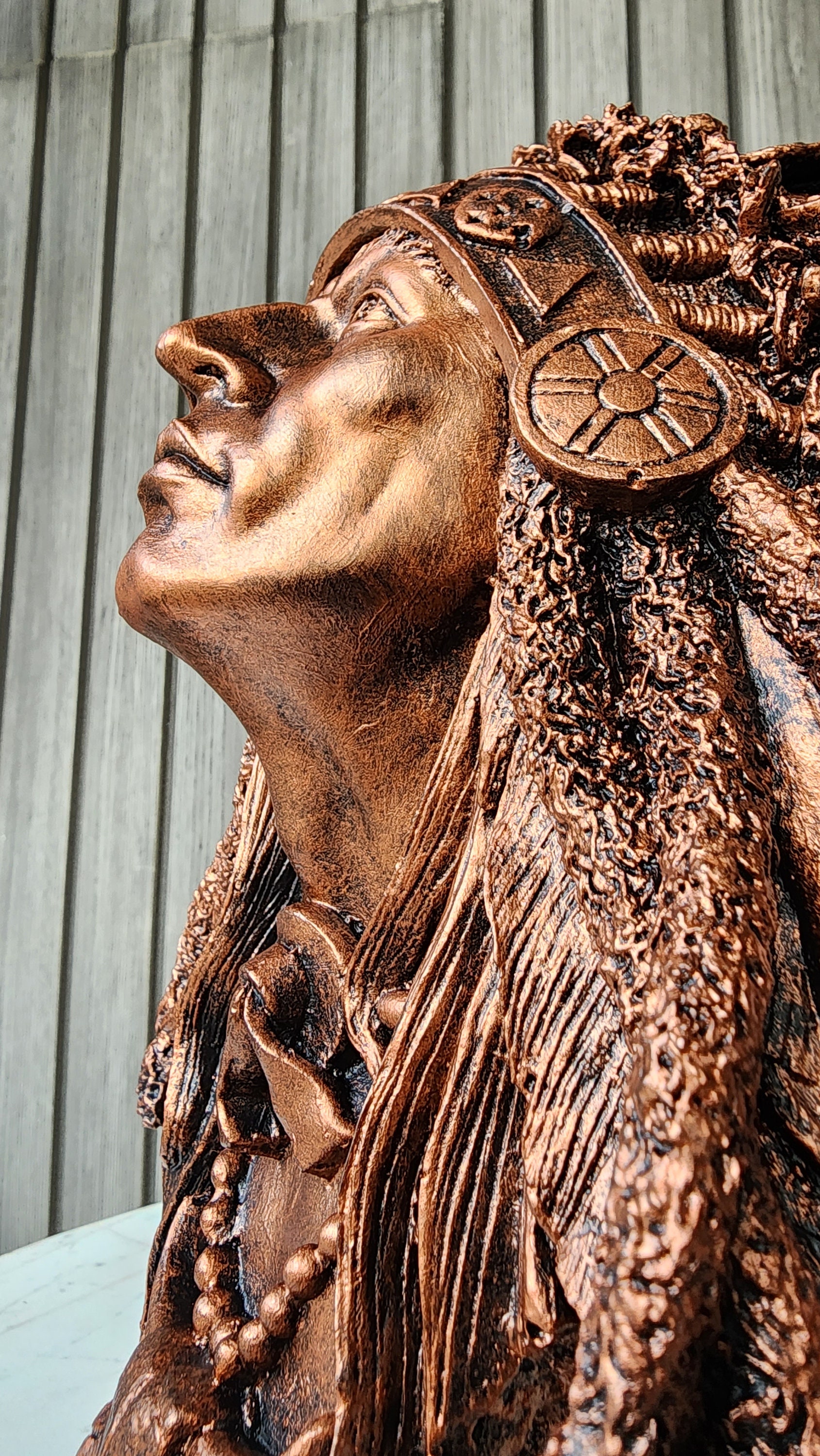 Native American Indian Chef Sculpture, Red Indian Statue, Indian Chef ...