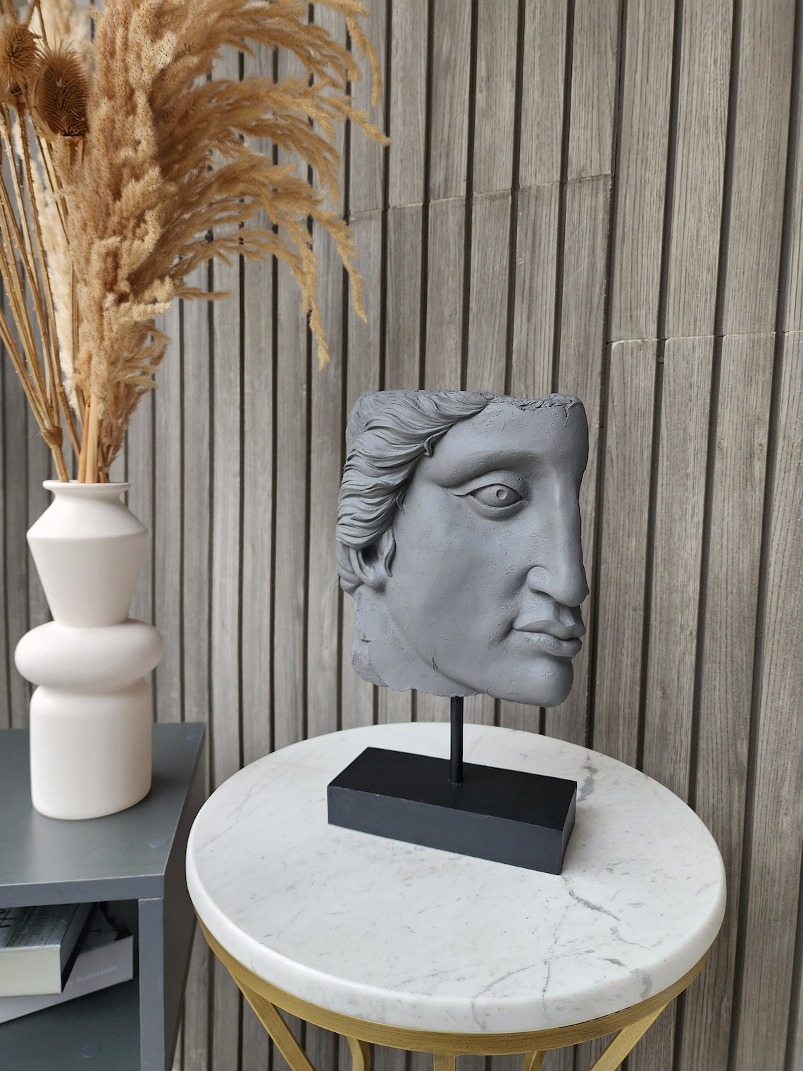 Ancient Greek Statue, Ancient Greek Half-face Statue, Greek Bust Statue ...