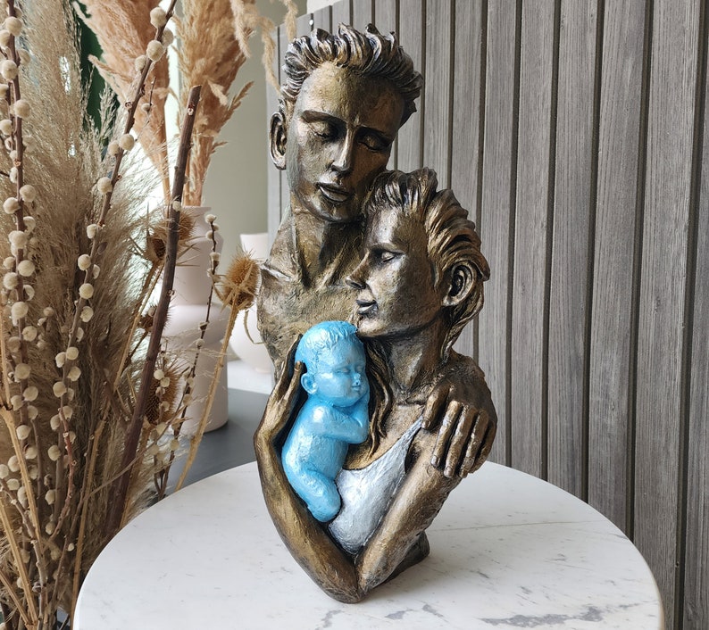 Large Family Statue, Holy Family Bust Statue, Family Reunion, Abstract ...