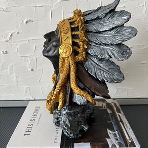 Native American Indian Chef Sculpture, Red Indian Statue, Indian Chef ...