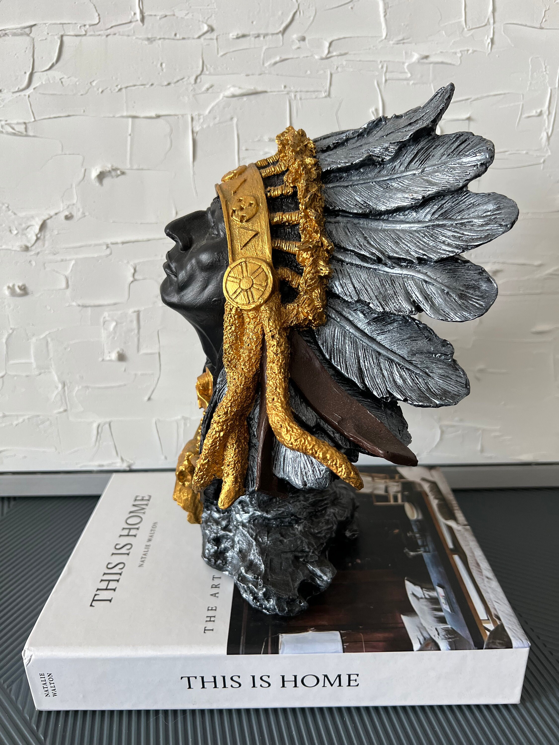 Native American Indian Chef Sculpture, Red Indian Statue, Indian Chef ...