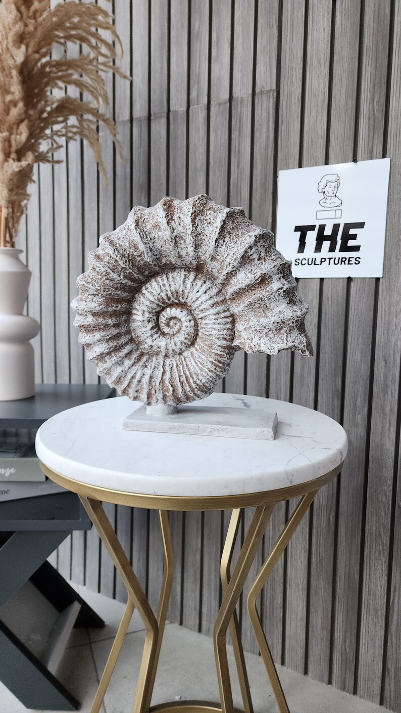 Large Sea Shell Sculpture, Sea Shell Statue, Conch Sculpture, Conch ...