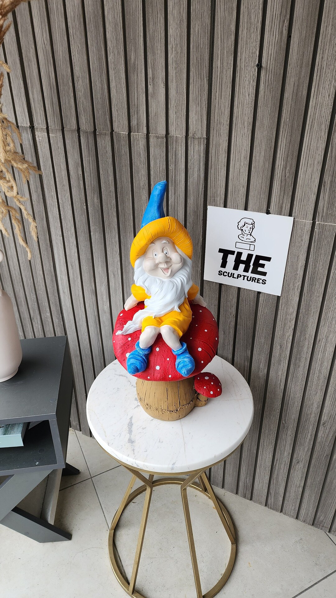 DWARF Sitting on a Mushroom, Giant Dwarf on a Mushroom, Cute Dwarf ...