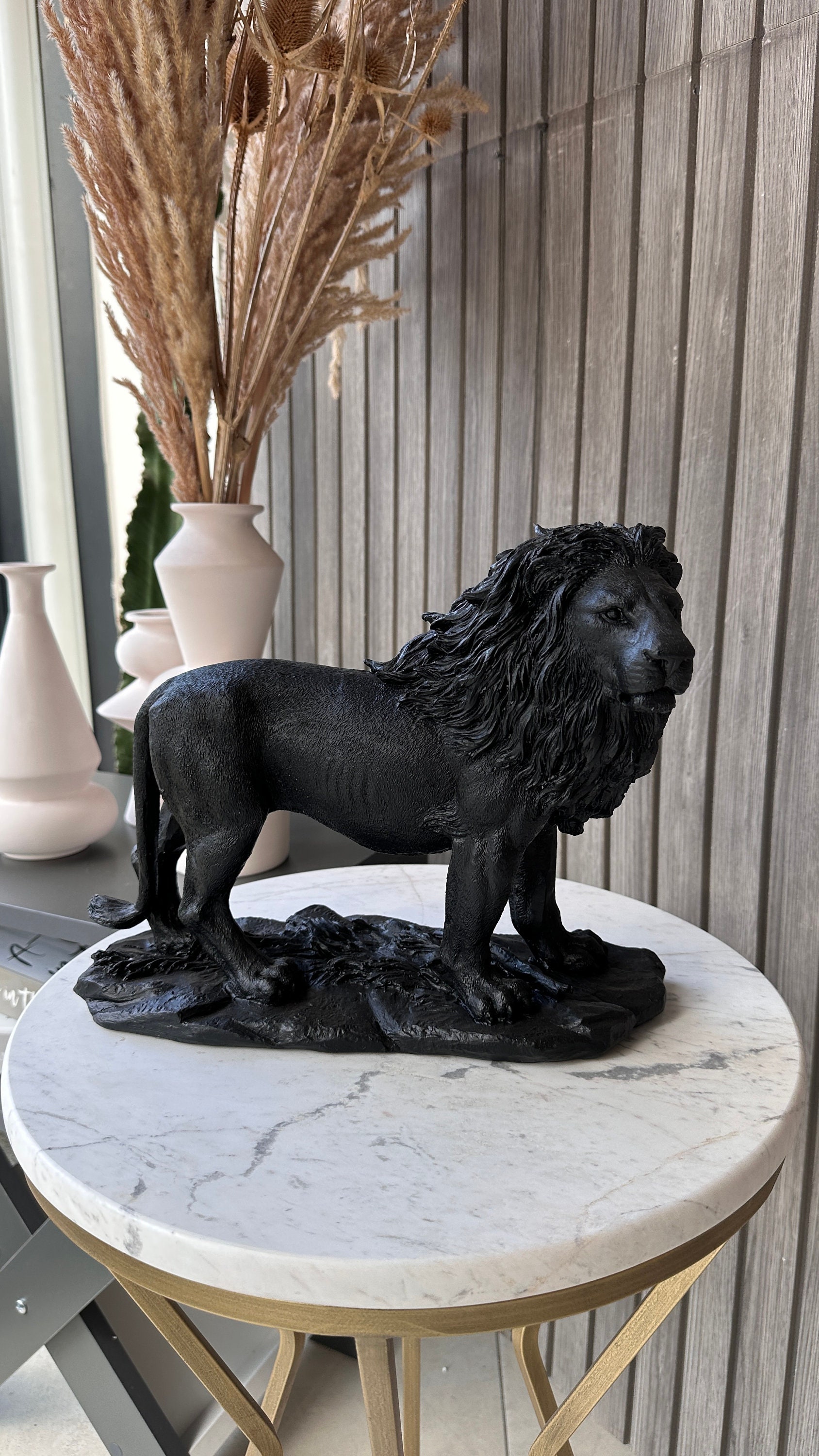 Large Lion Statue, Lion Sculpture, Home Decor, Lion Statue Indoor, Lion ...