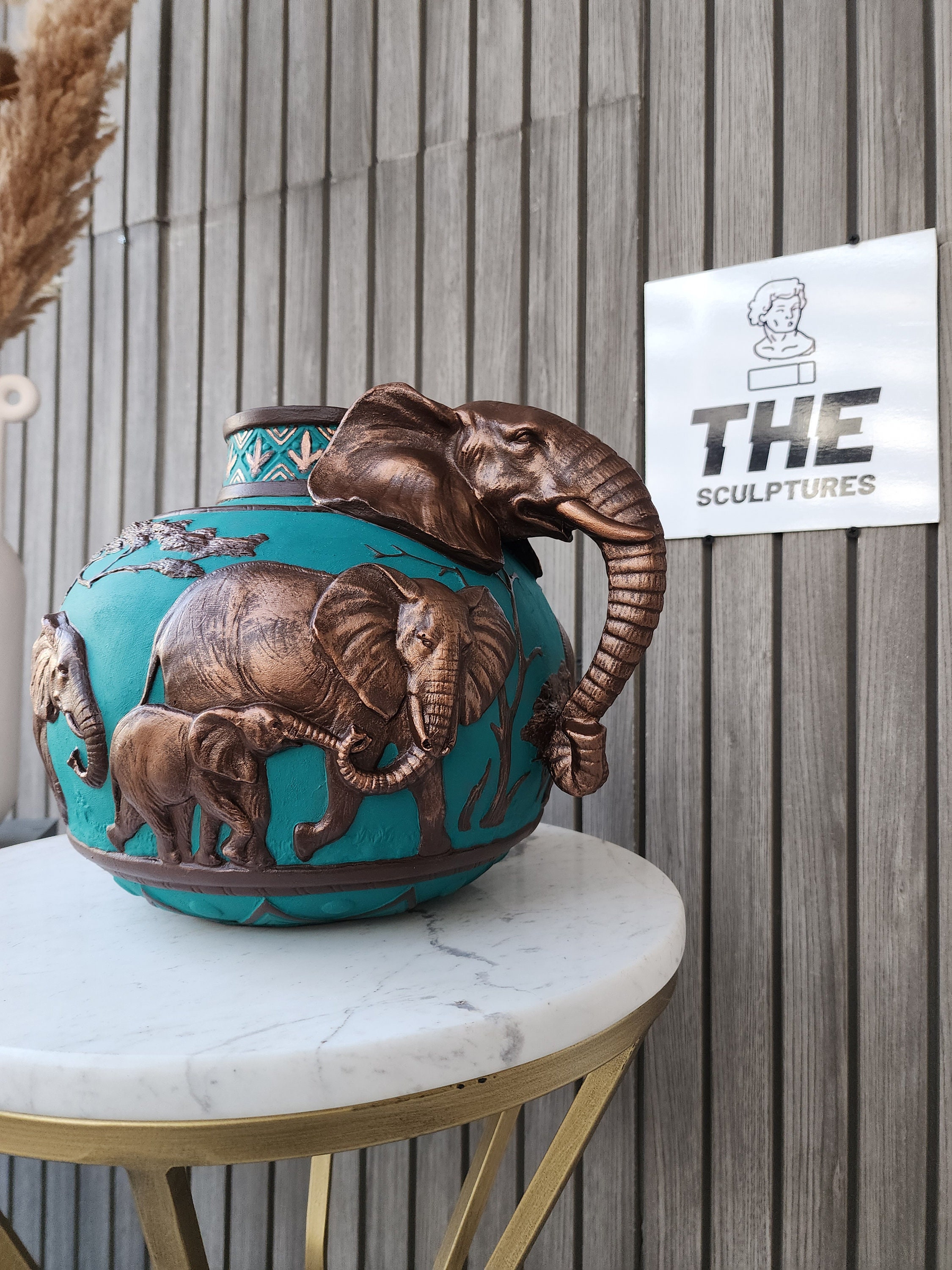 Elephant Figure Safari Vase, Elephant Vase, African Elephant Vase, Vase ...