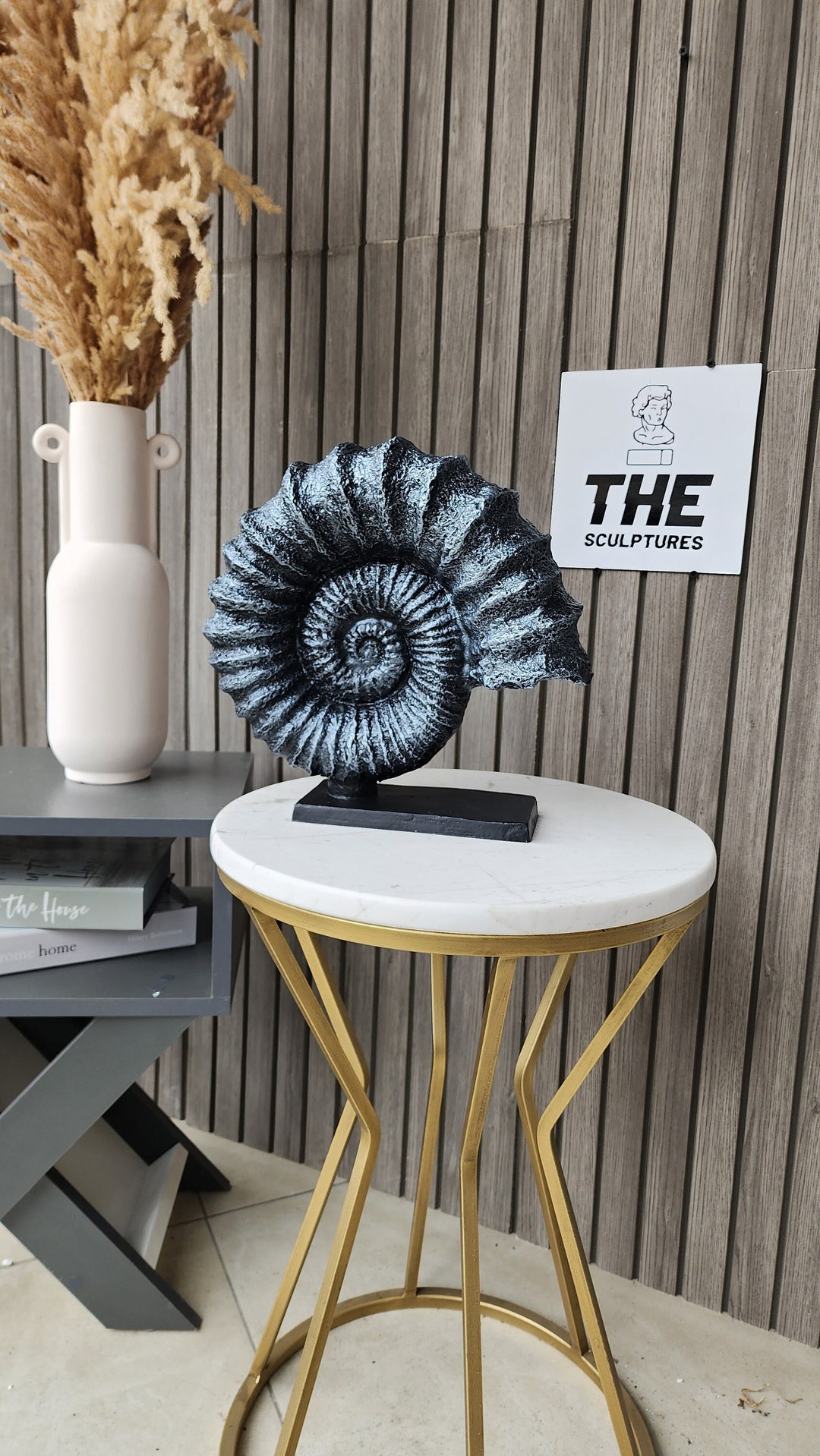 Large Sea Shell Sculpture, Sea Shell Statue, Conch Sculpture, Conch ...