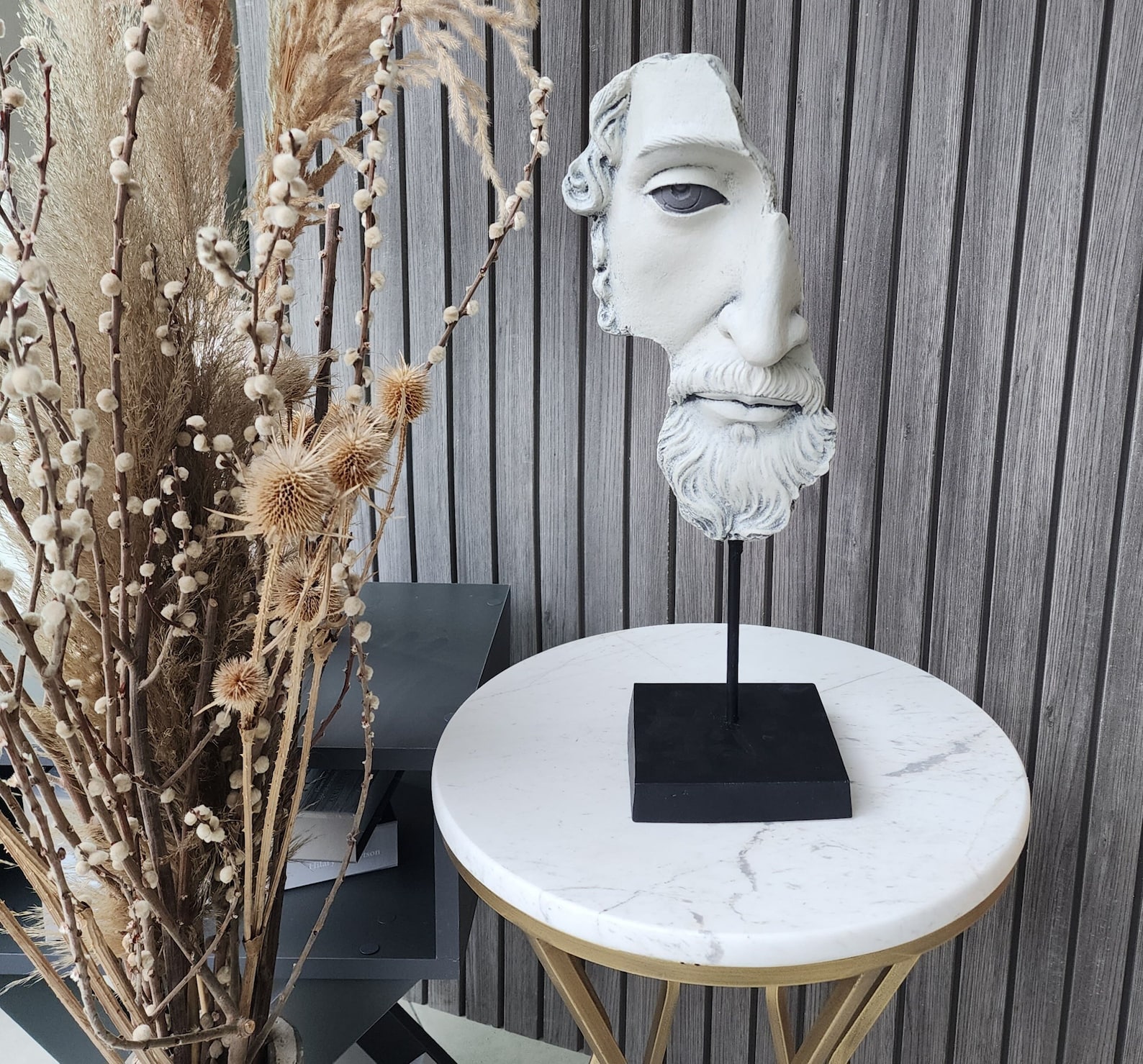 Half Face Zeus Figurine , Head of Zeus, God of Thunder, Zeus Figure ...