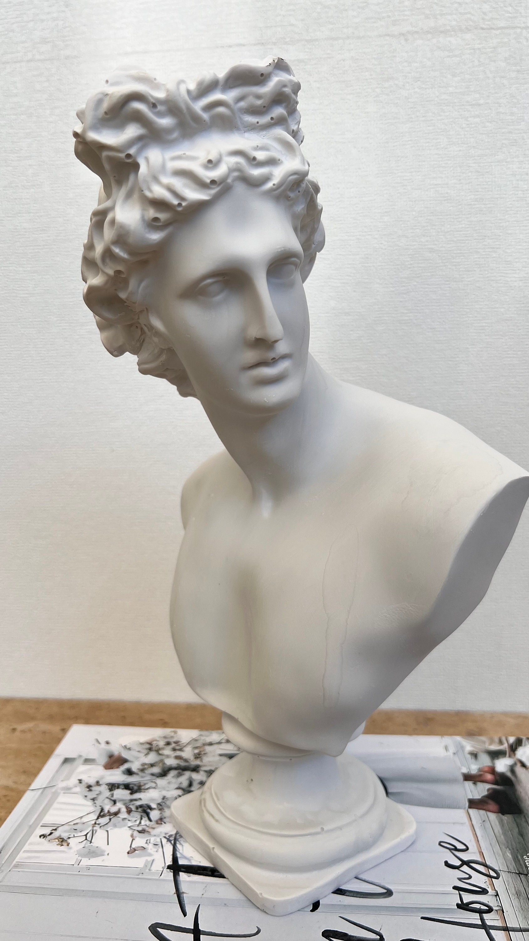 Apollo Bust Sculpture, Greek Roman Mythology God, Large Apollo ...
