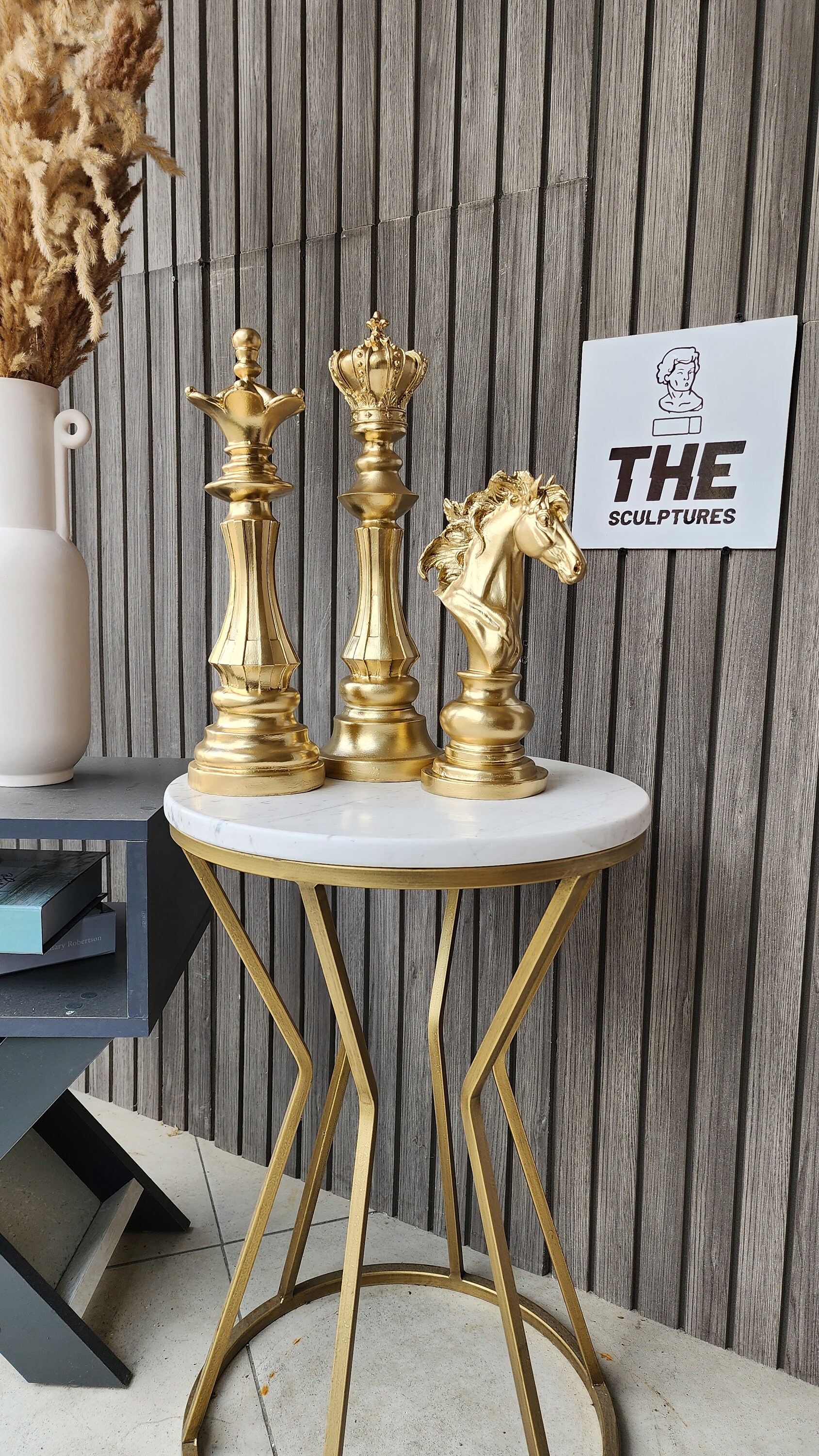 Luxury Chess Set Statue, 3 Pieces Chess Set, Chess Figurine, Chess Set ...