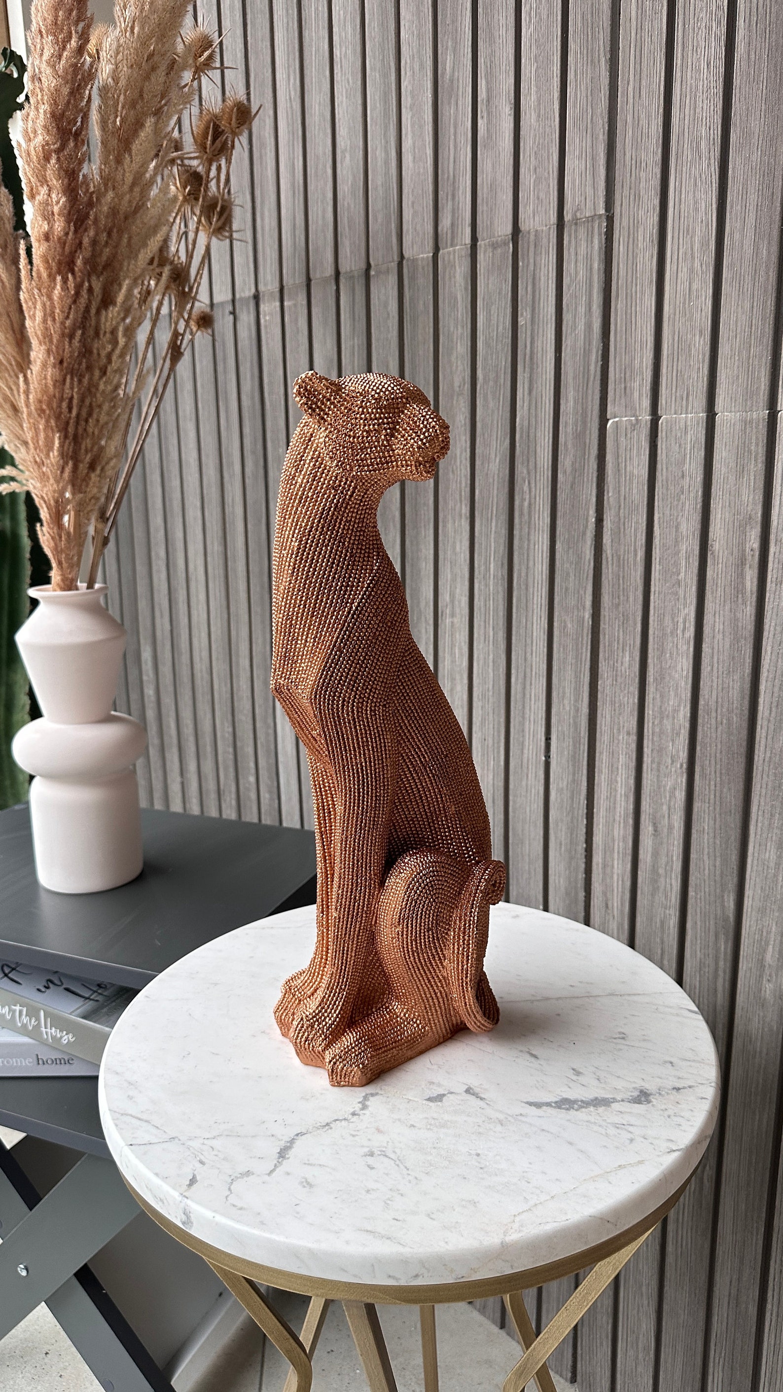 Gold Panther Statue, Panther Puma Statue, Panther Puma Sculpture ...