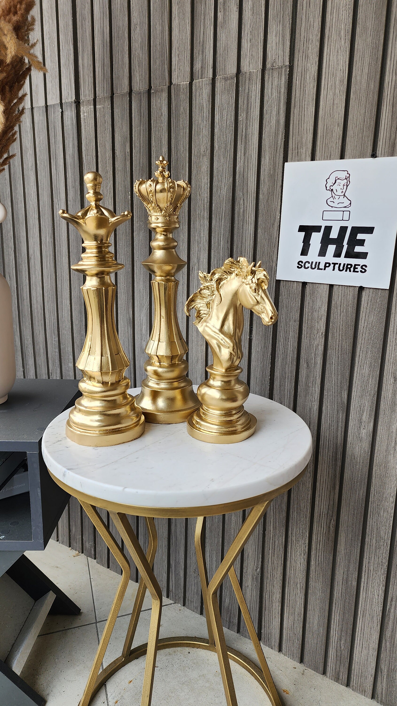Luxury Chess Set Statue, 3 Pieces Chess Set, Chess Figurine, Chess Set ...