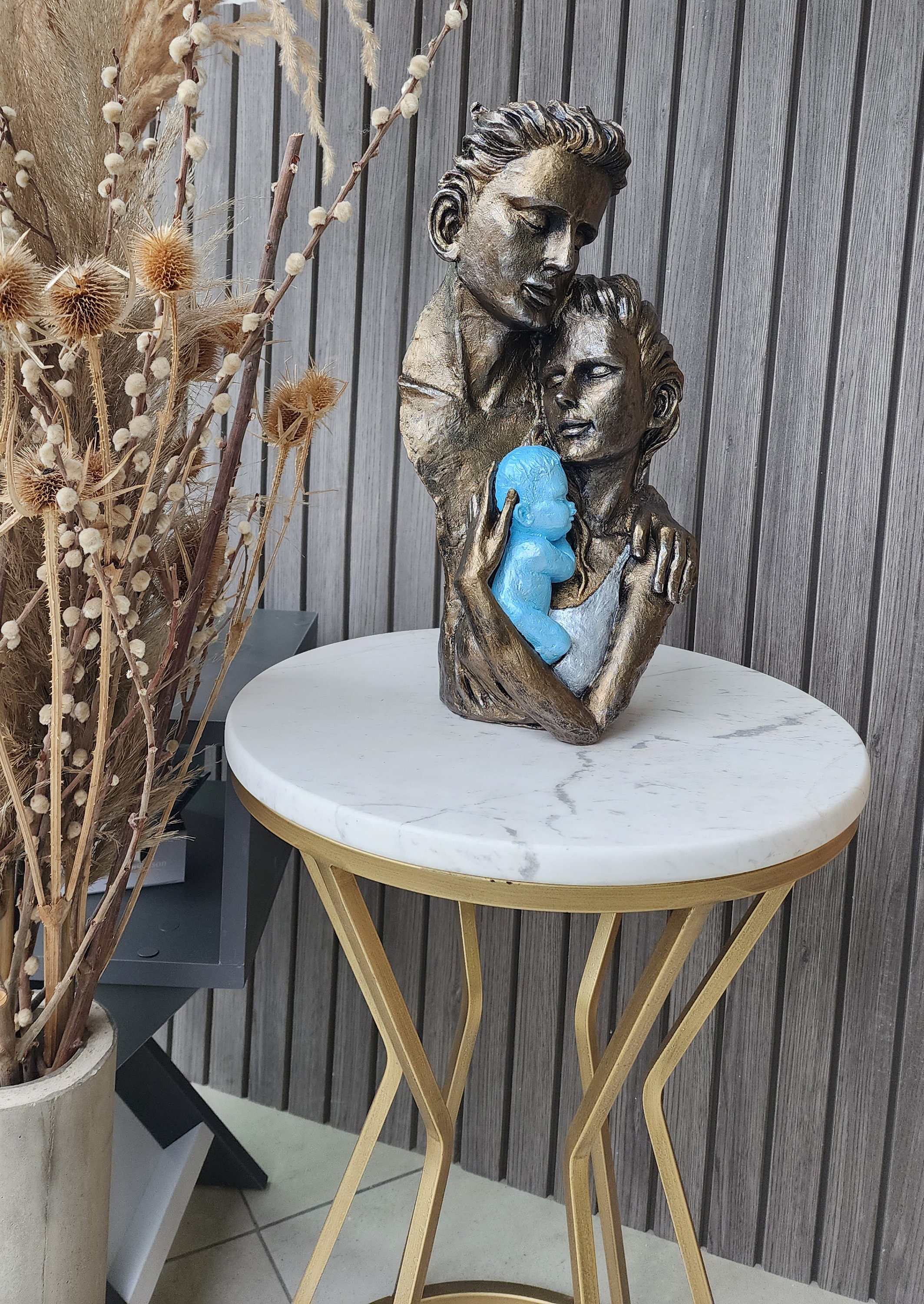 Large Family Statue, Holy Family Bust Statue, Family Reunion, Abstract ...