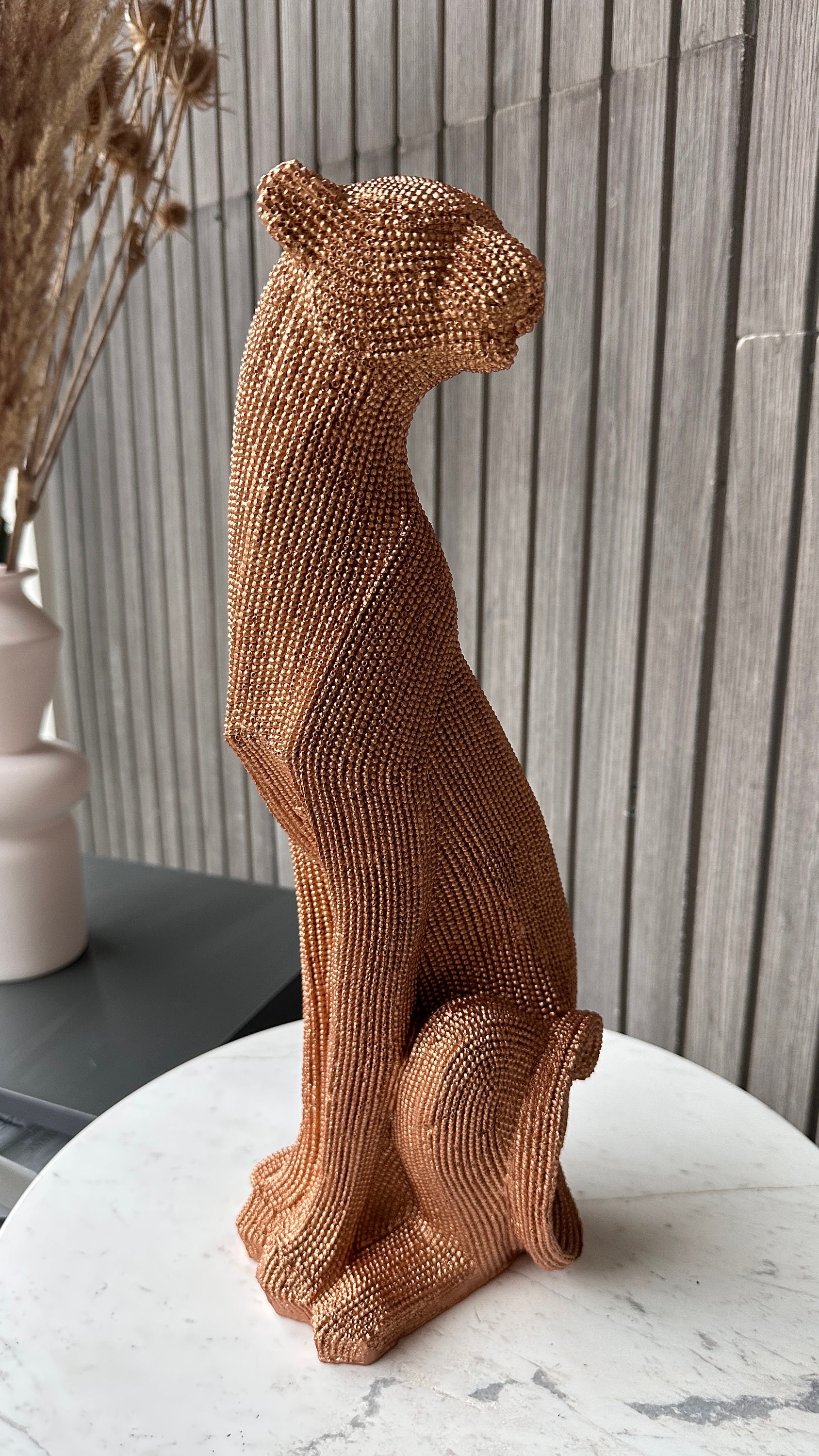 Gold Panther Statue, Panther Puma Statue, Panther Puma Sculpture ...