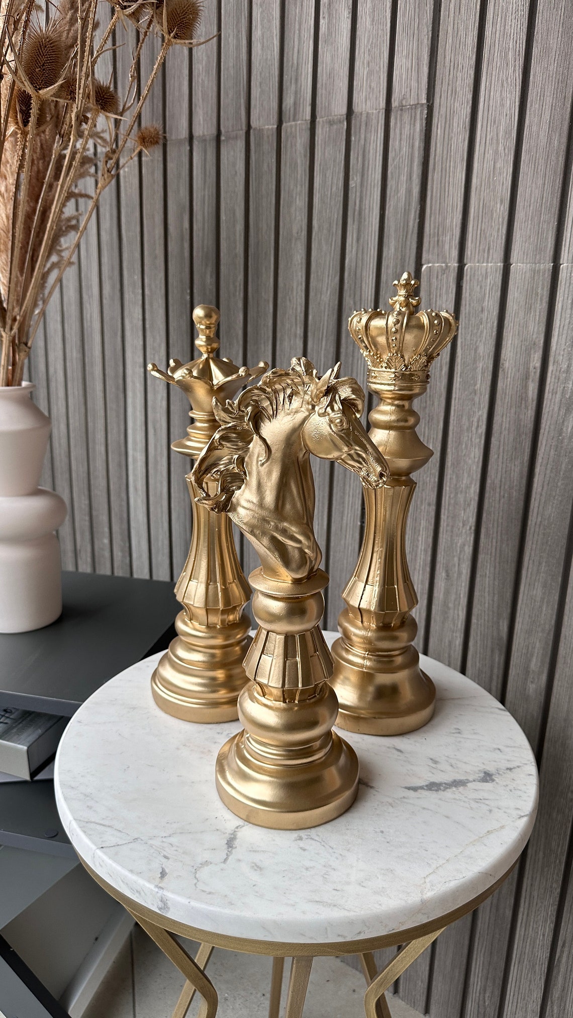 Luxury Chess Set Statue 3 Pieces Chess Set Chess Figurine - Etsy