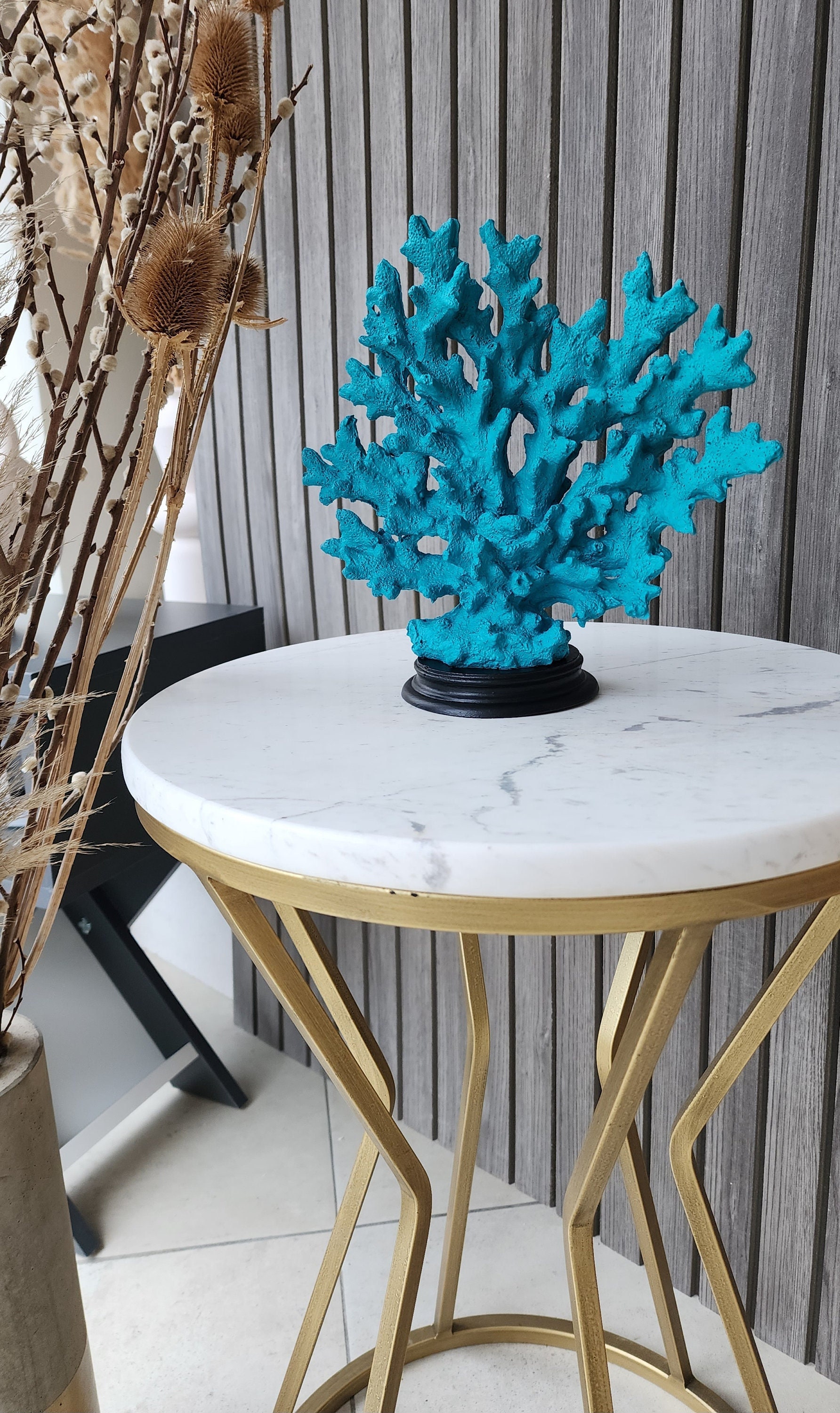 Decorative Coral Moss, Aqua Blue Coral Reef Decor, Home Gifts for Her ...