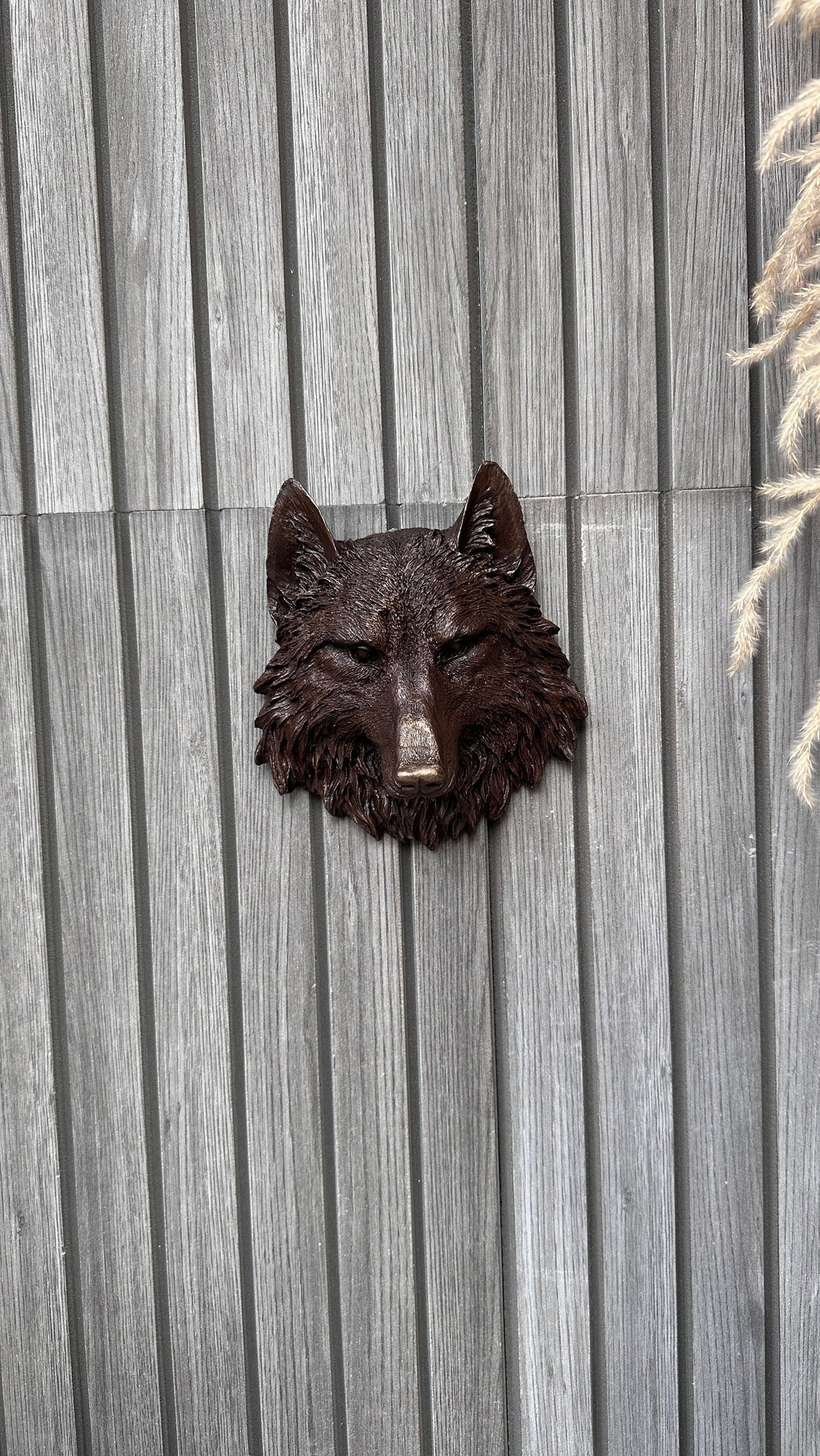 Resin Wolf Head Wall Mount, Wolf Head Wall Sculpture, Animal Sculpture ...