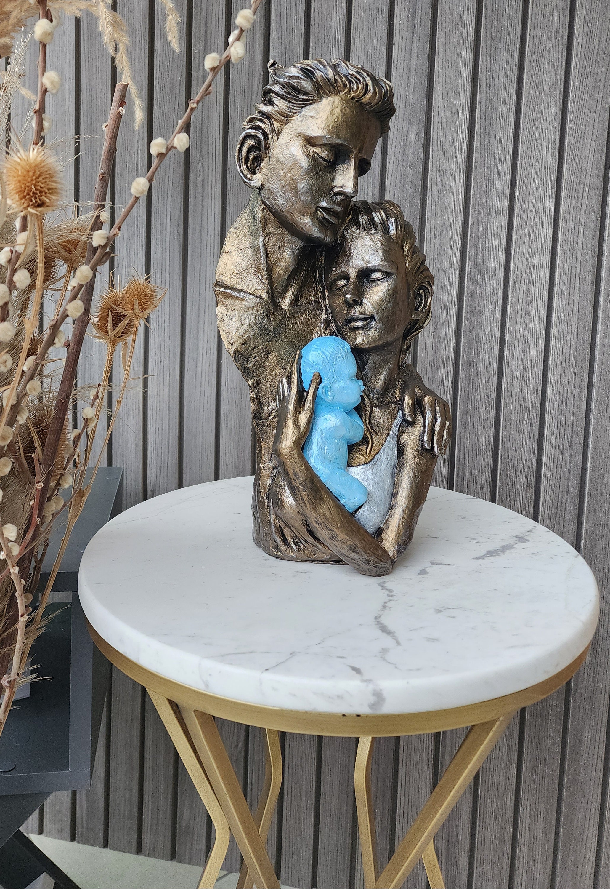 Large Family Statue, Holy Family Bust Statue, Family Reunion, Abstract ...
