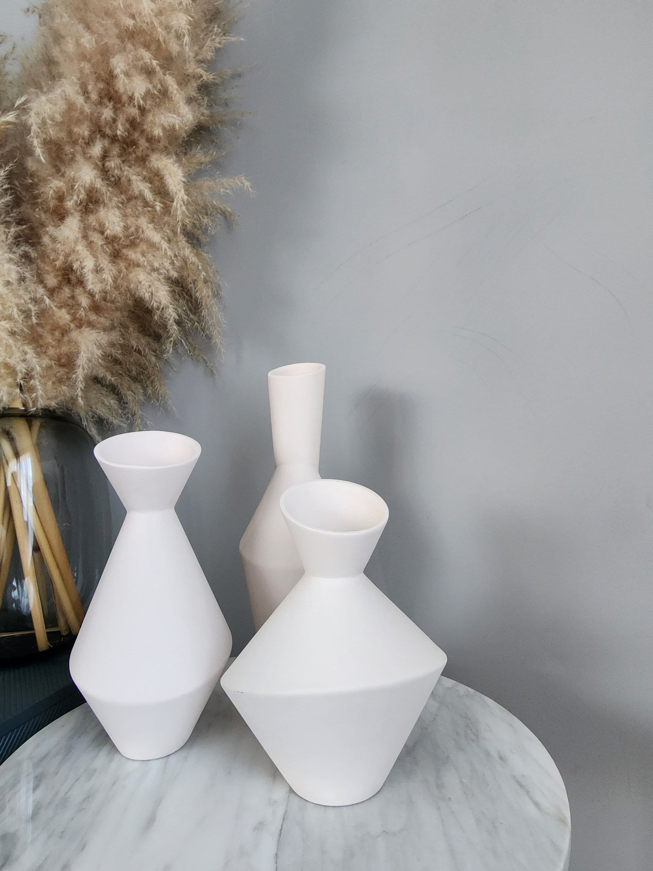 Set of 3 Ceramic Vases, Nordic Style Ceramic Vase, Nordic Decor ...
