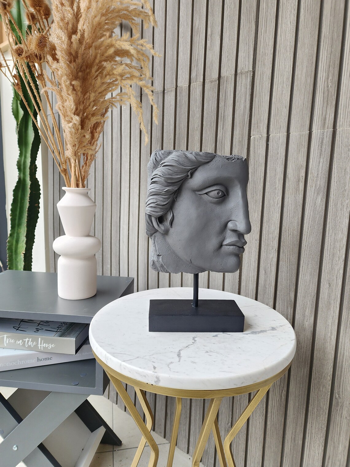 Ancient Greek Statue, Ancient Greek Half-face Statue, Greek Bust Statue ...