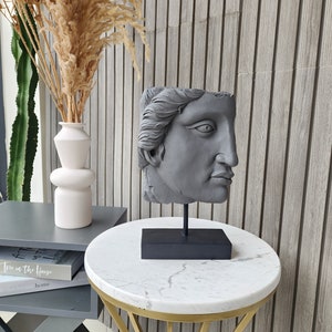 Ancient Greek Statue, Ancient Greek Half-face Statue, Greek Bust Statue ...
