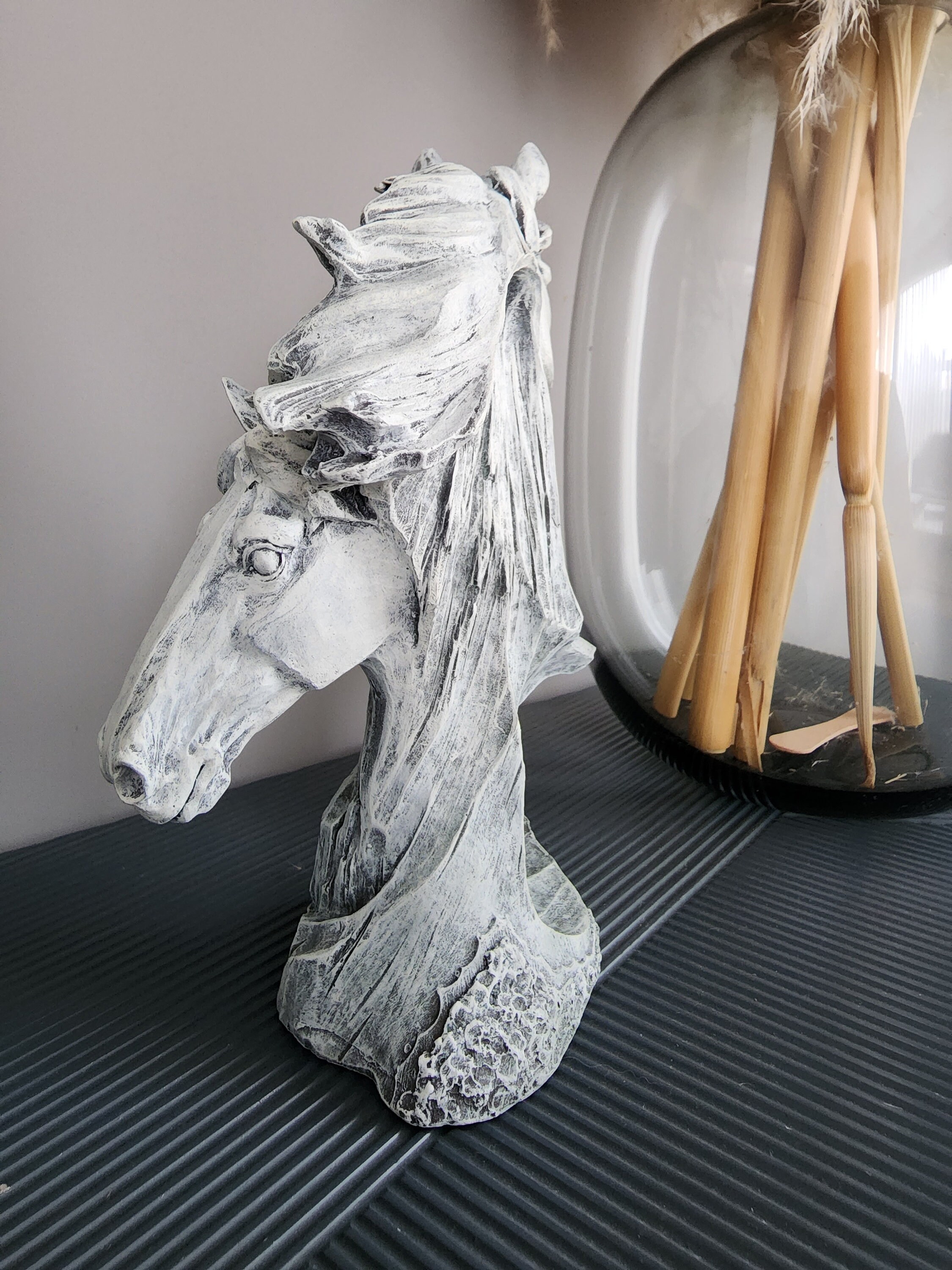Double Horse Head Sculpture Double Horse Head Figure Horse - Etsy