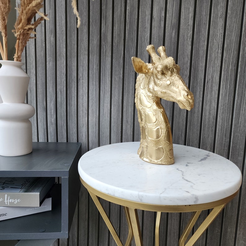 Gold Giraffe Sculpture Set: Hand-painted Animal Statues - Etsy