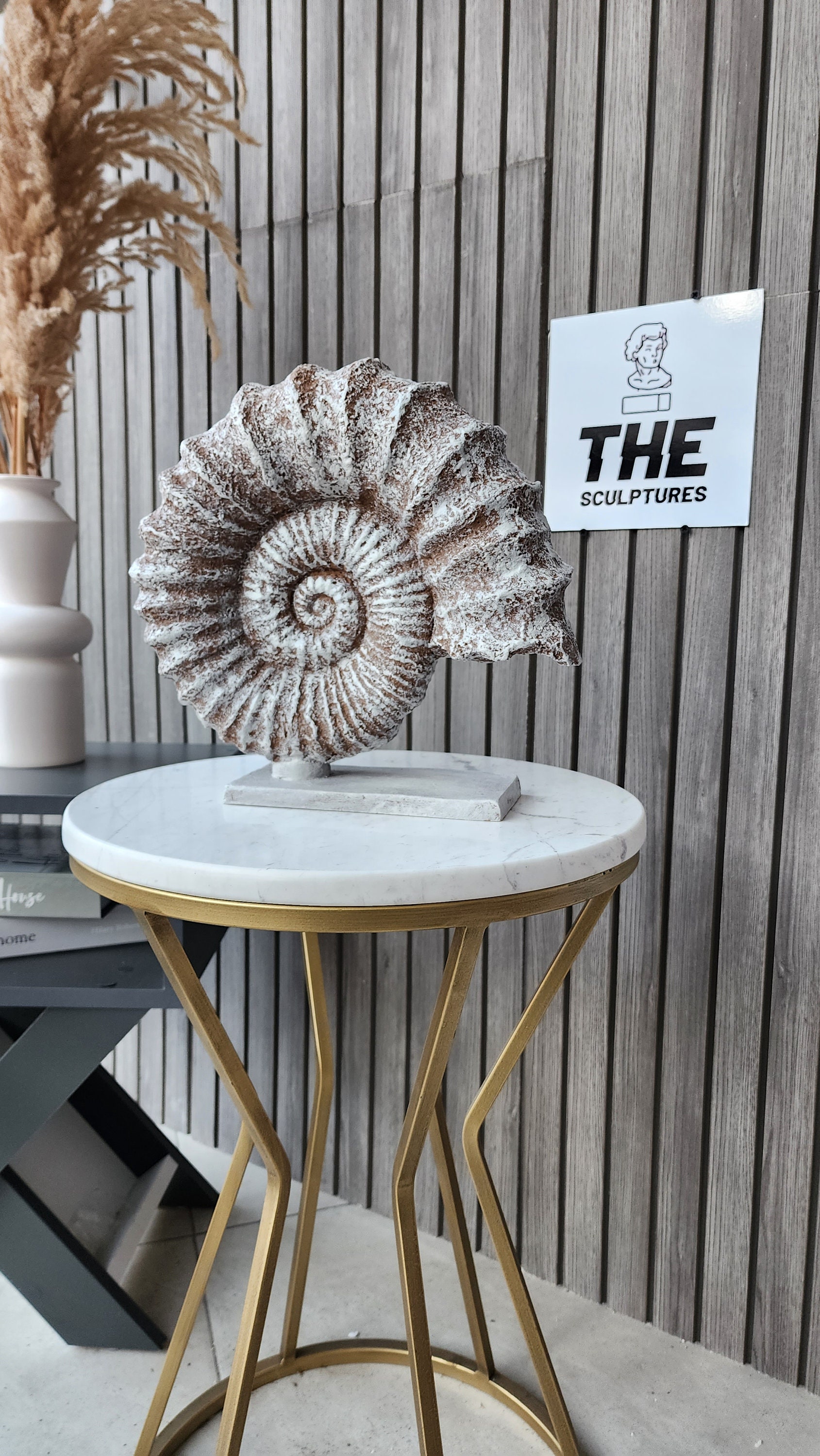 Large Sea Shell Sculpture, Sea Shell Statue, Conch Sculpture, Conch ...