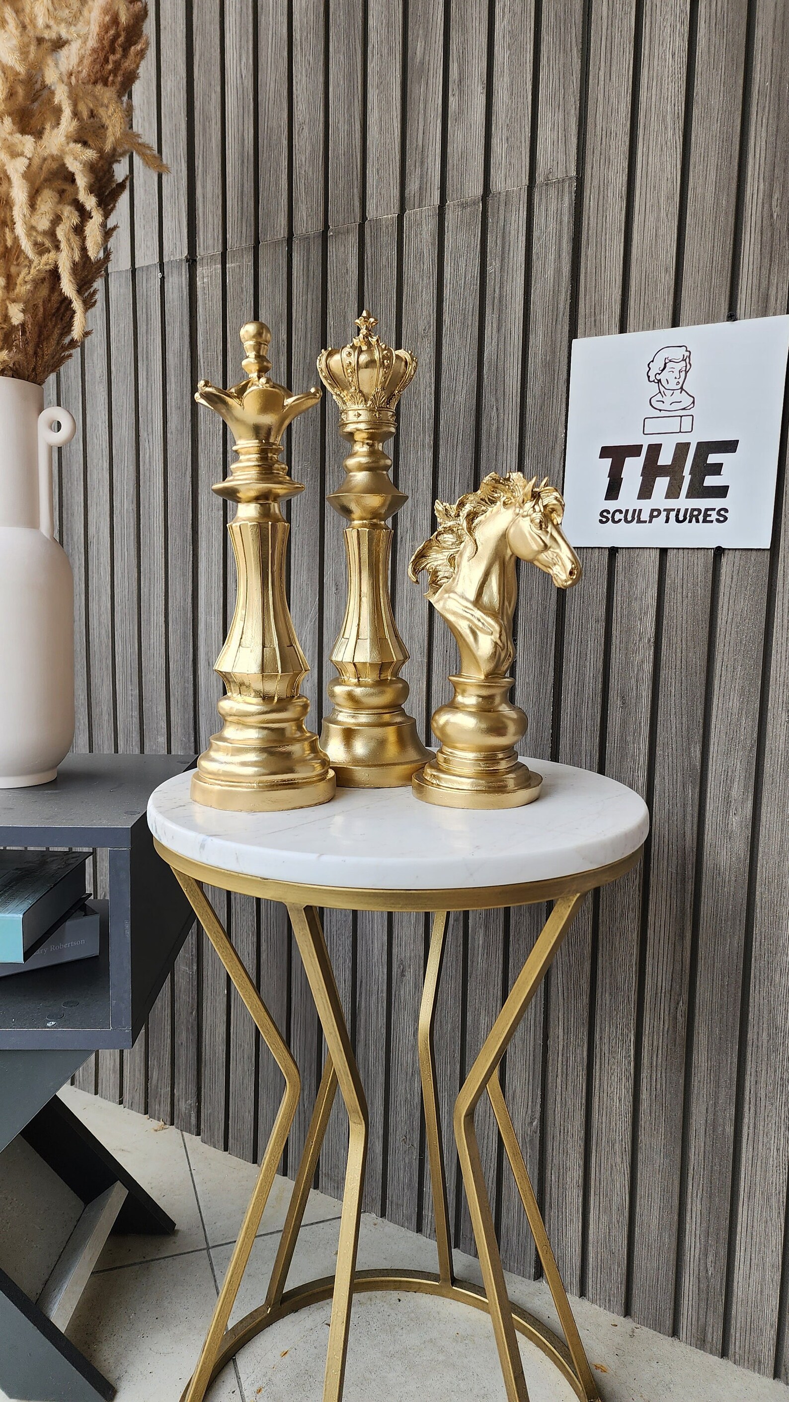 Luxury Chess Set Statue, 3 Pieces Chess Set, Chess Figurine, Chess Set ...