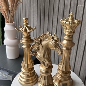 Luxury Chess Set Statue 3 Pieces Chess Set Chess Figurine - Etsy