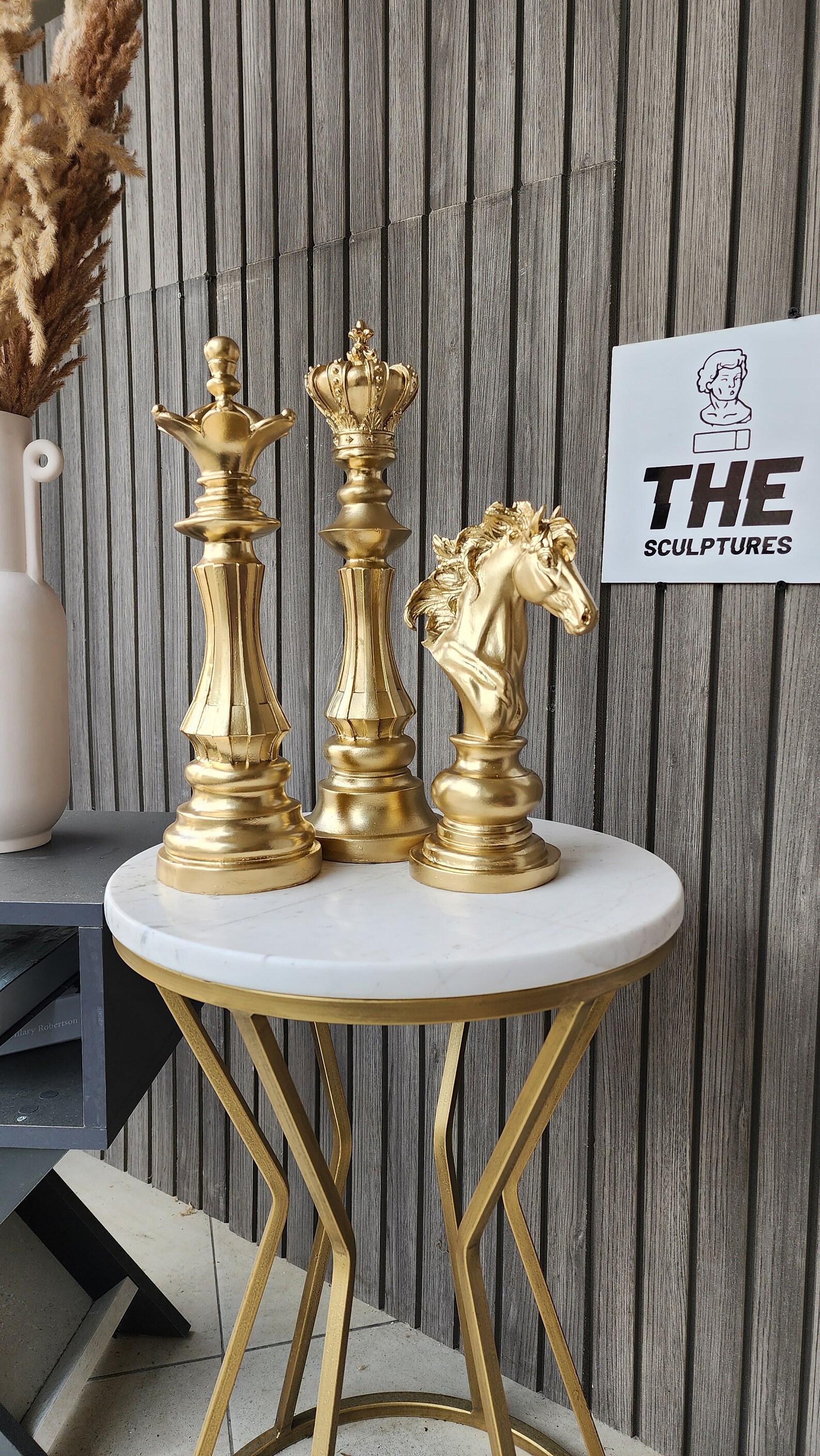 Luxury Chess Set Statue, 3 Pieces Chess Set, Chess Figurine, Chess Set ...
