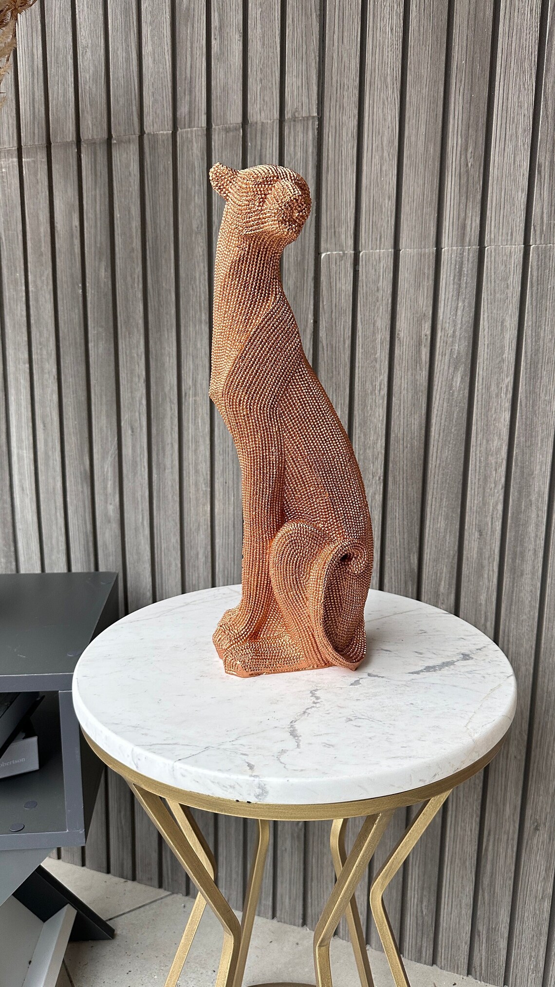 Gold Panther Statue, Panther Puma Statue, Panther Puma Sculpture ...