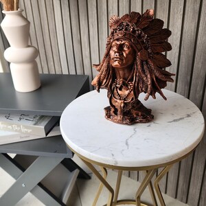 Native American Indian Chef Sculpture, Red Indian Statue, Indian Chef ...
