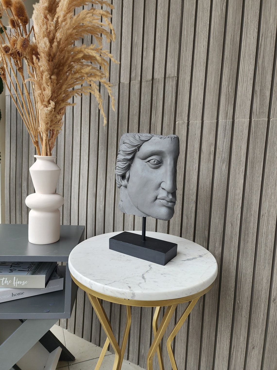 Ancient Greek Statue, Ancient Greek Half-face Statue, Greek Bust Statue ...