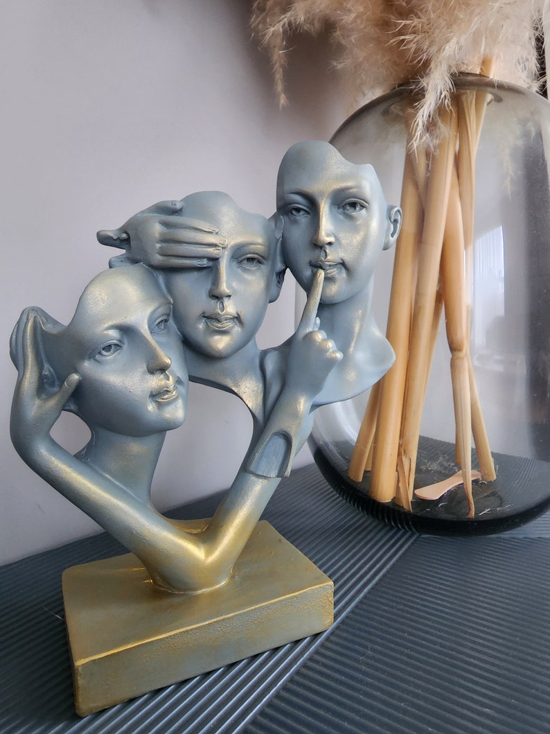 See No Evil Hear No Evil Speak No Evil Mask Sculpture - Etsy