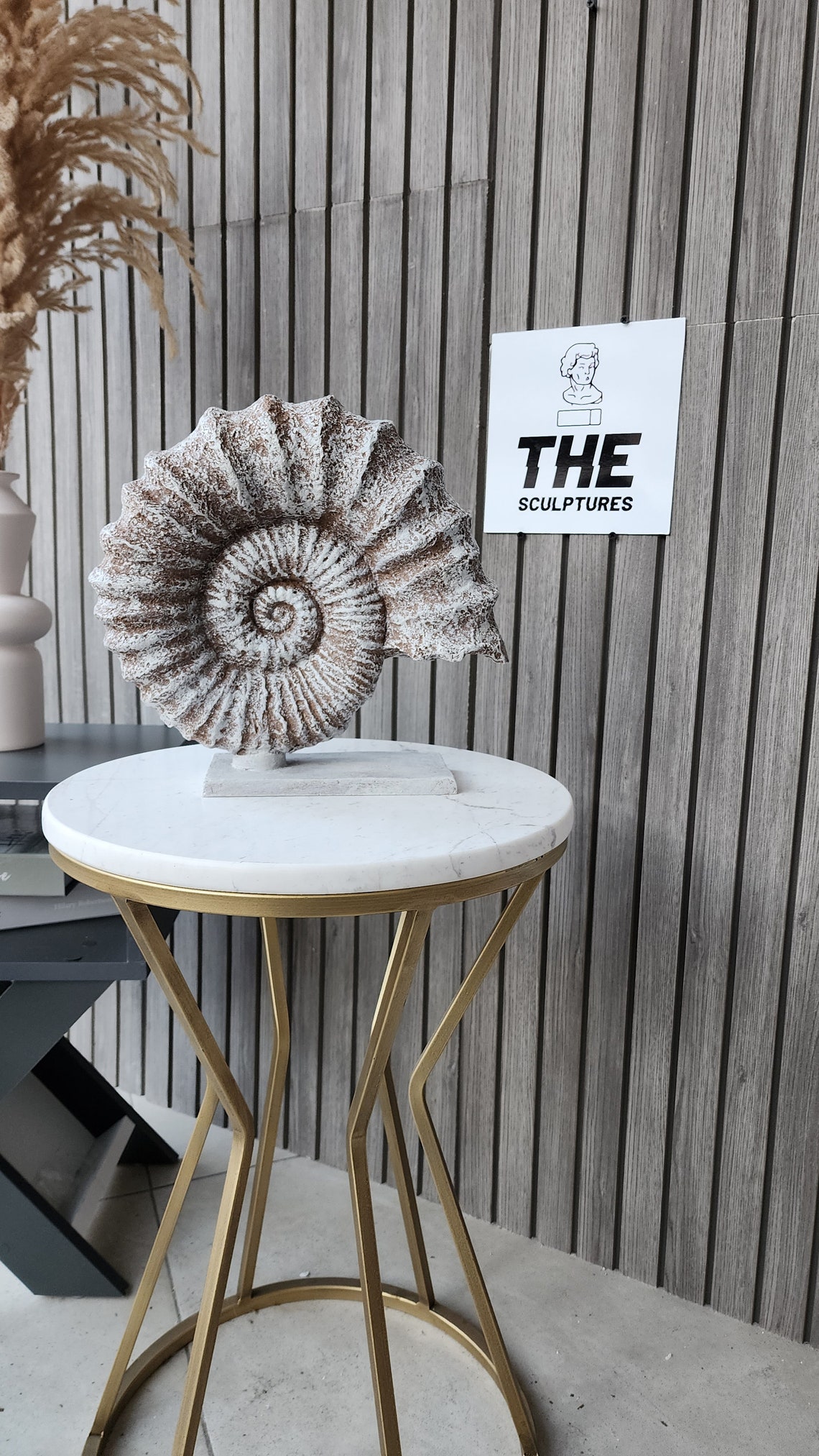 Large Sea Shell Sculpture, Sea Shell Statue, Conch Sculpture, Conch ...