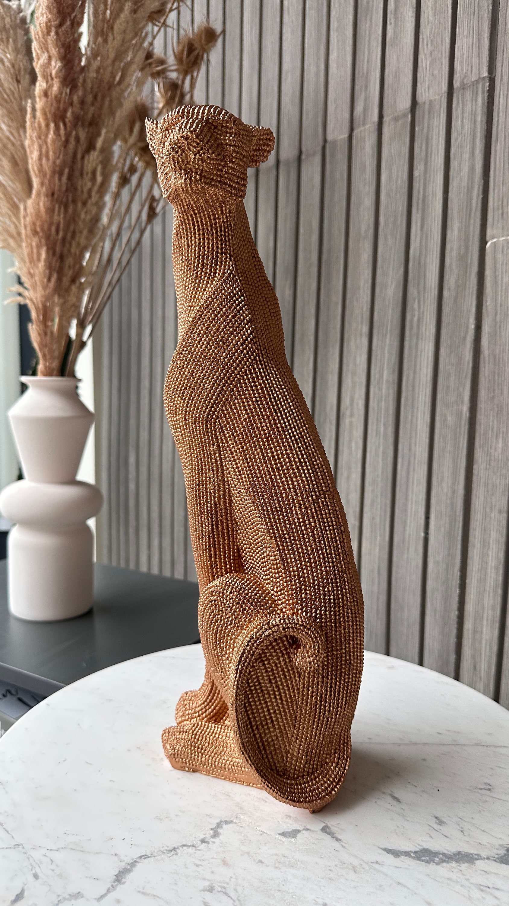 Gold Panther Statue, Panther Puma Statue, Panther Puma Sculpture ...