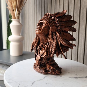 Native American Indian Chef Sculpture, Red Indian Statue, Indian Chef ...