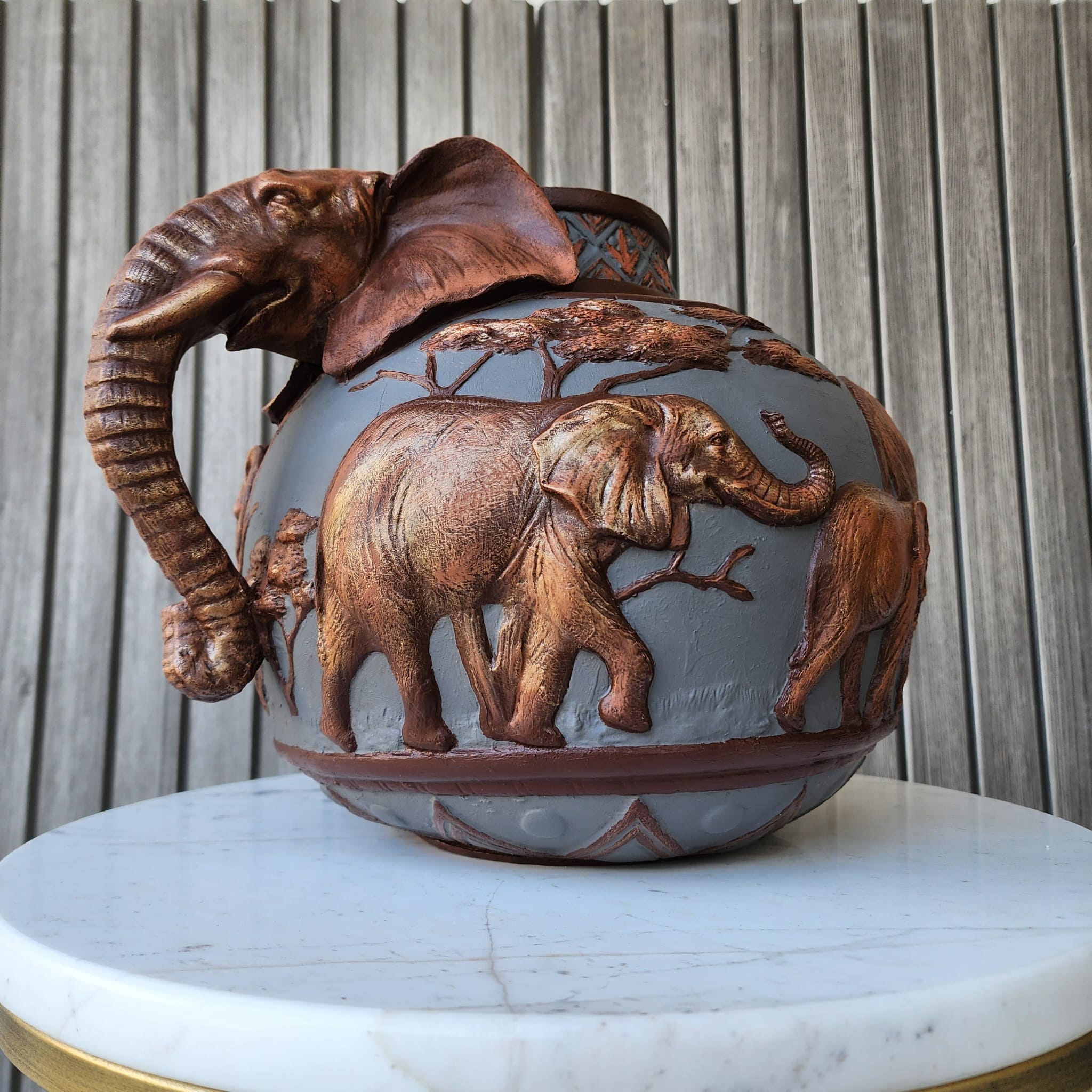 Elephant Figure Safari Vase, Elephant Vase, African Elephant Vase, Vase ...