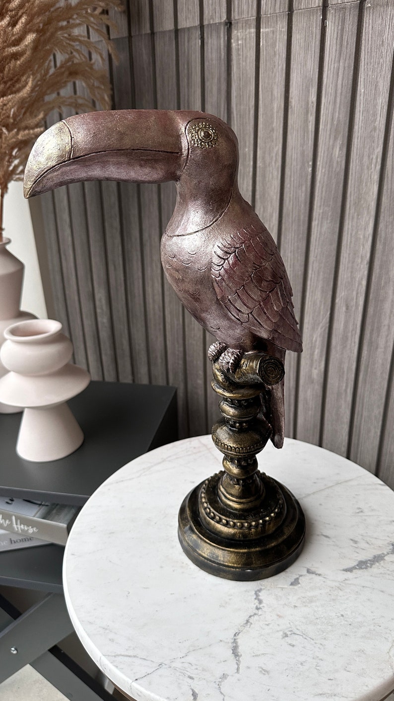 Toucan Bird Sculpture, Toucan Statue, Toucan Trinket, Elegant Modern ...