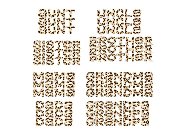 Family Leopard Png Mama Leopard Sublimation Designs Download - Etsy