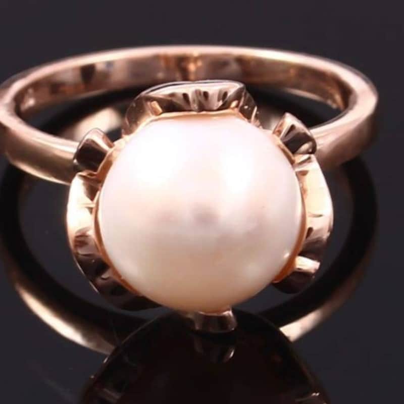 Single Pearl Ring - Etsy