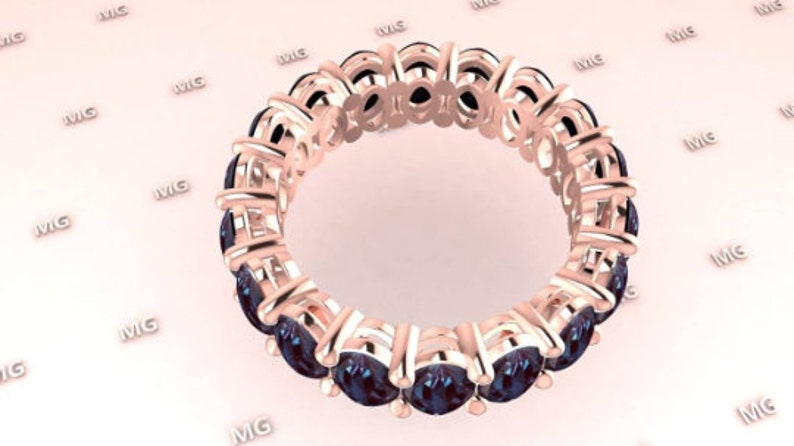 Alexandrite Eternity Ring, Dainty Ring, Rose Gold Ring, Silver Ring ...
